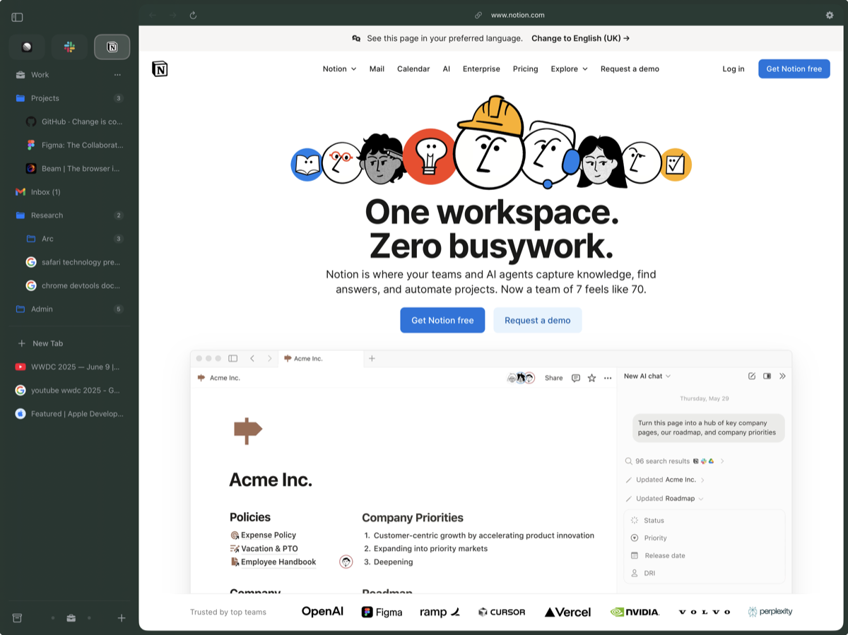 Beam | The browser iPad deserves